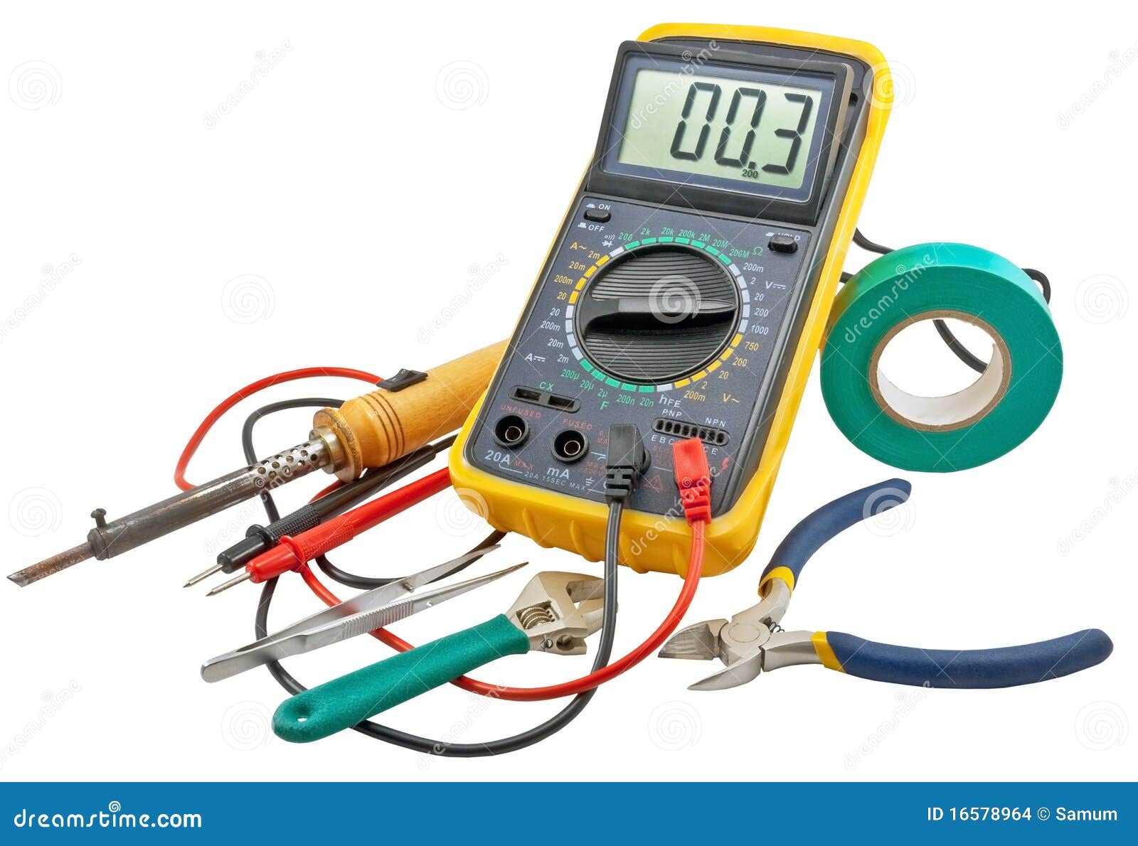 Outils d'électriciens photo stock. Image du moderne, isolation - 16578964