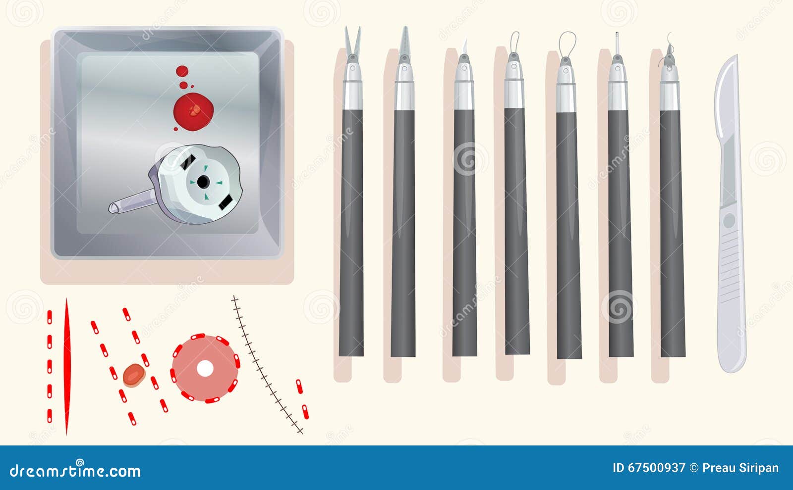 Outils De Chirurgie Cardiaque Illustration de Vecteur - Illustration du ...