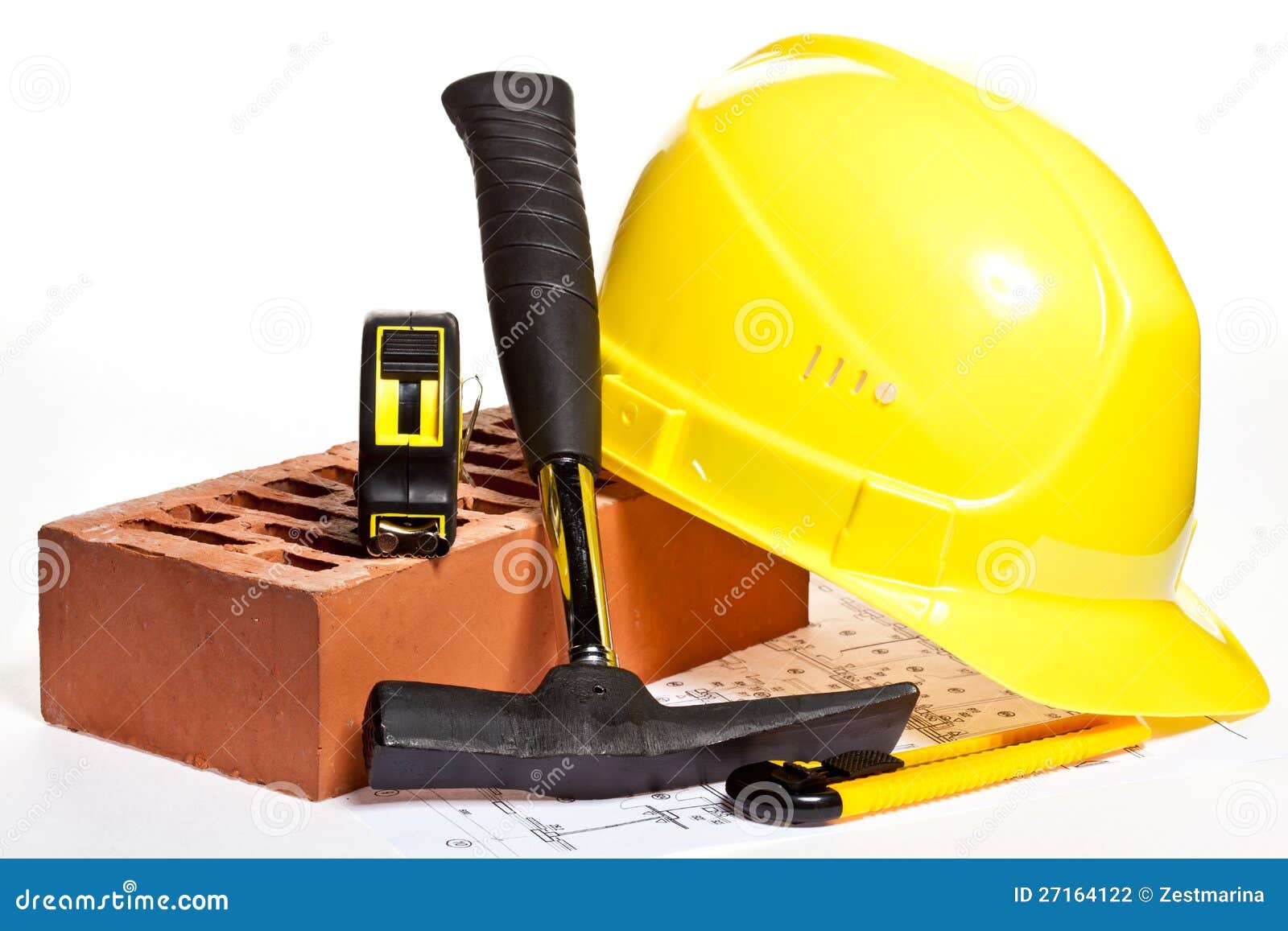 Outils Et Mod?le De Construction Photo stock - Image of métier ...