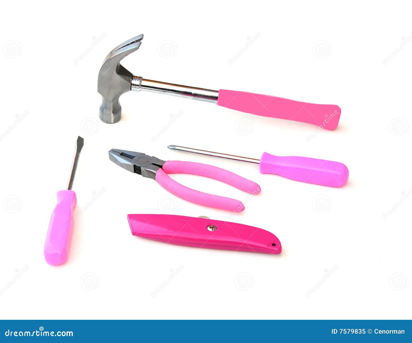 Outils roses image stock. Image du coups, couteau, outils - 7579835