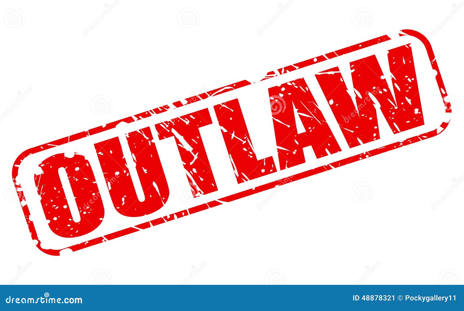 Outlaw red stamp text stock vector. Illustration of banner - 48878321