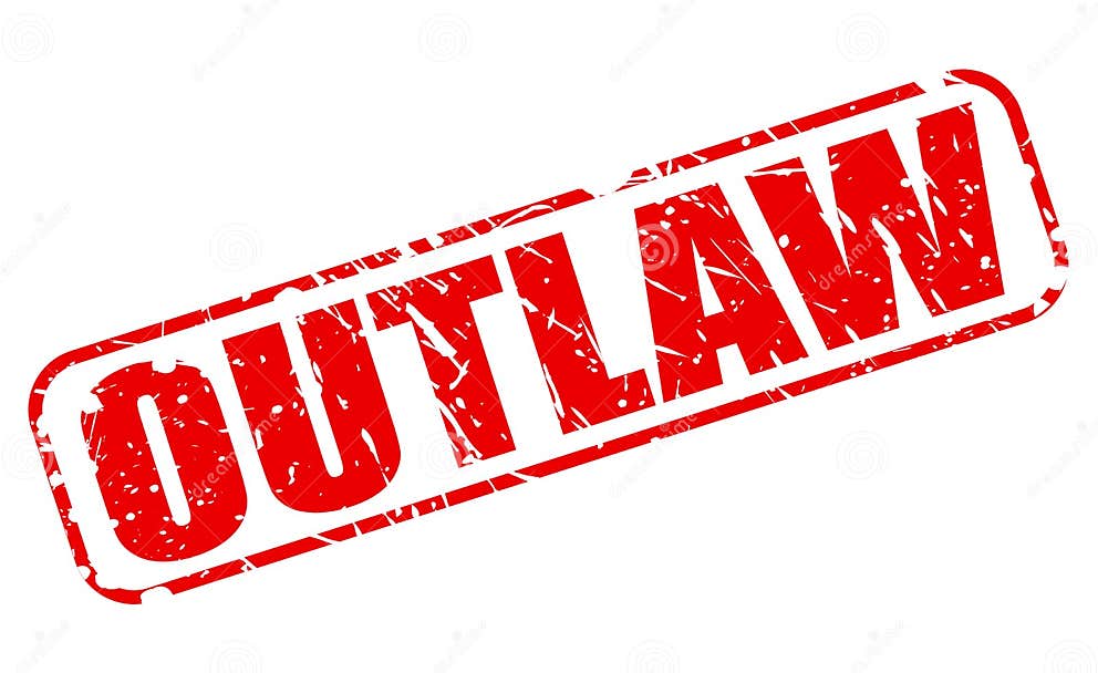 Outlaw red stamp text stock vector. Illustration of banner - 48878321