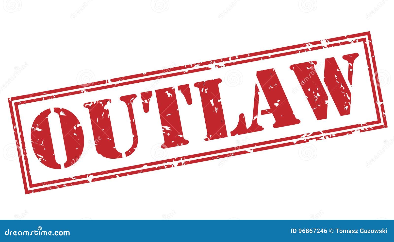 Outlaw Red Stamp Text Cartoon Vector | CartoonDealer.com #48878321