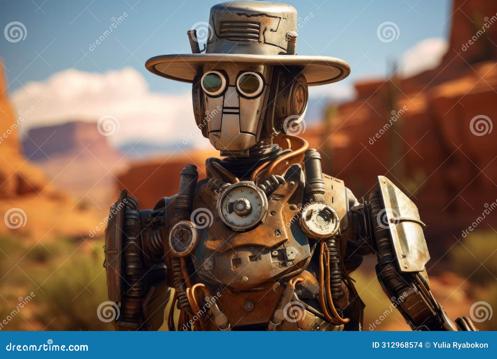 Outlaw Robot Wild West. Generate Ai Stock Illustration - Illustration ...