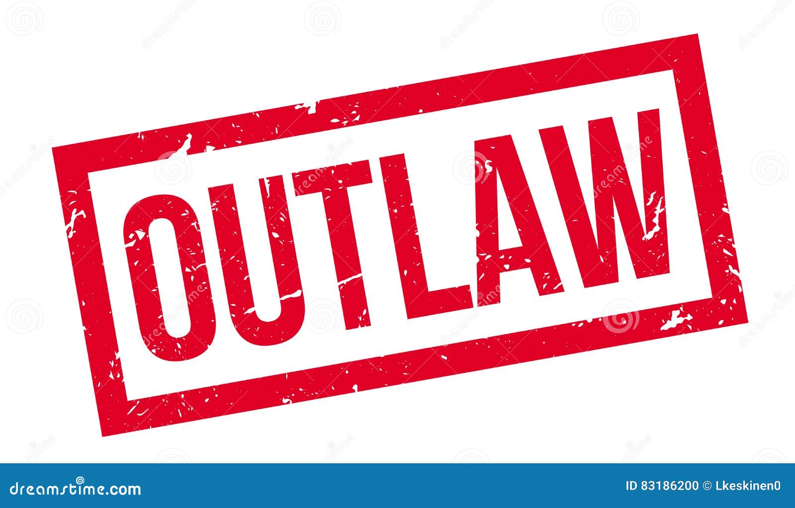 Outlaw Red Stamp Text Cartoon Vector | CartoonDealer.com #48878321