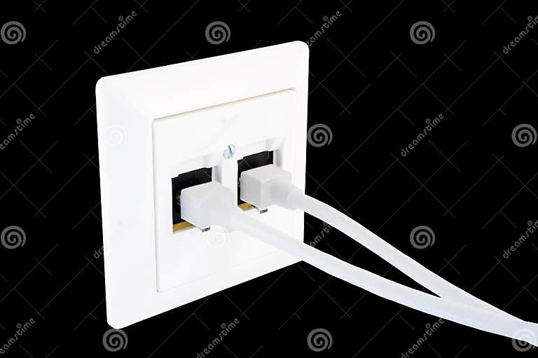 Outlet stock image. Image of cable, connection, black, digital - 569713