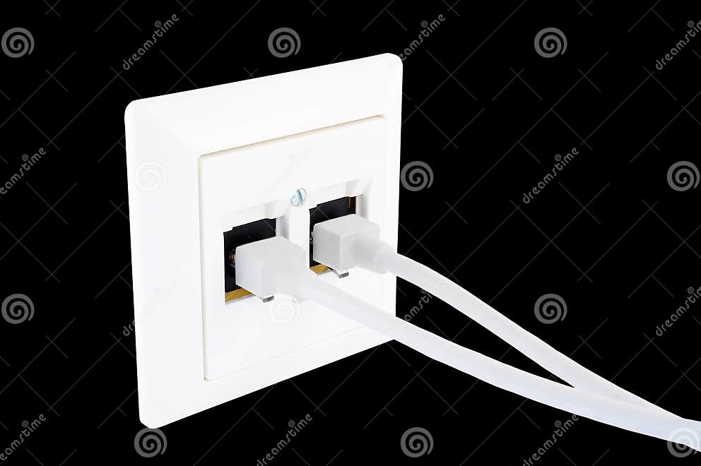 Outlet stock image. Image of cable, connection, black, digital - 569713