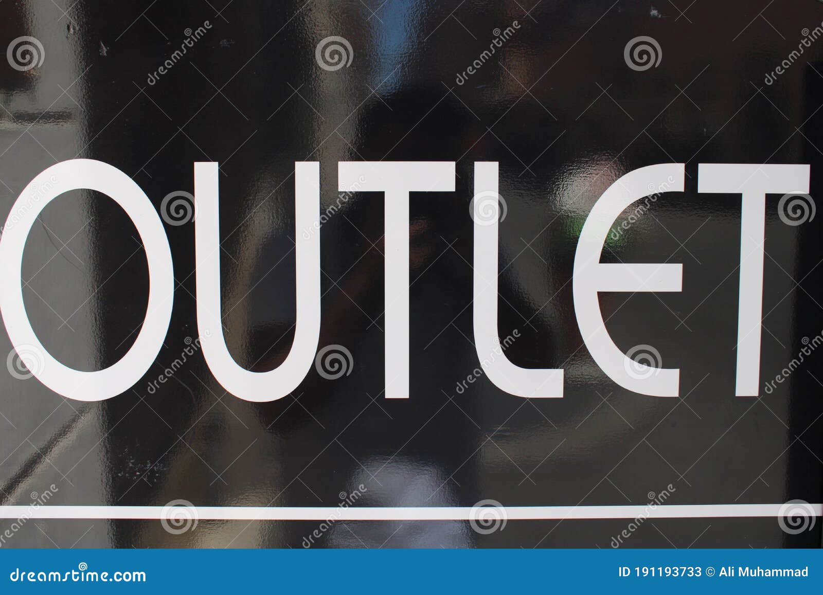 Outlet Billboard Outlet Word is Carved Stock Image - Image of retail ...
