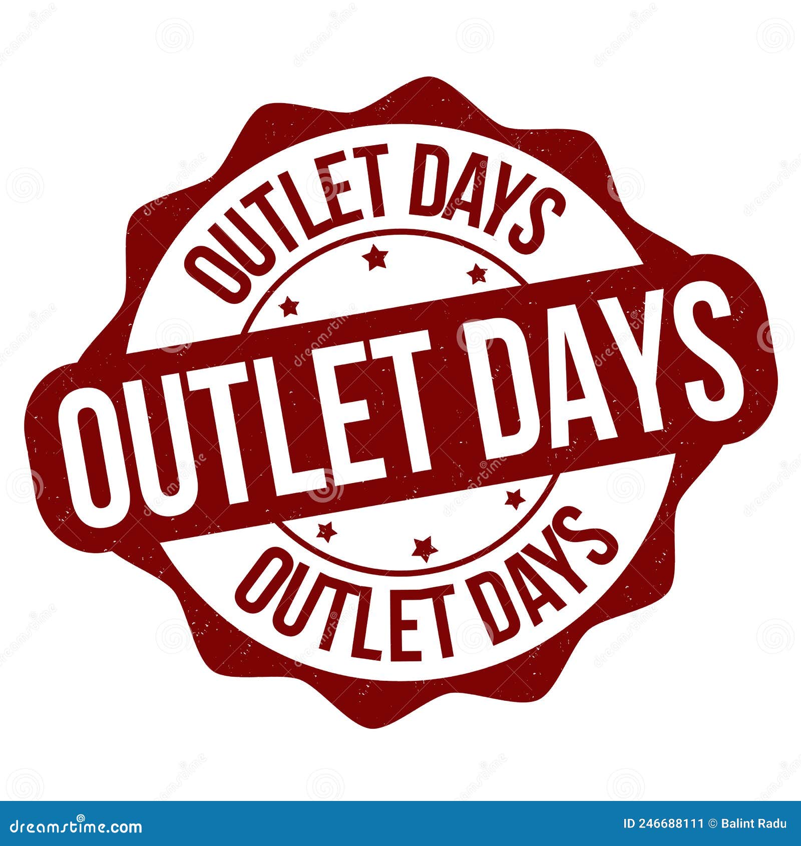 Outlet Days Label Or Stamp Cartoon Vector | CartoonDealer.com #246688111