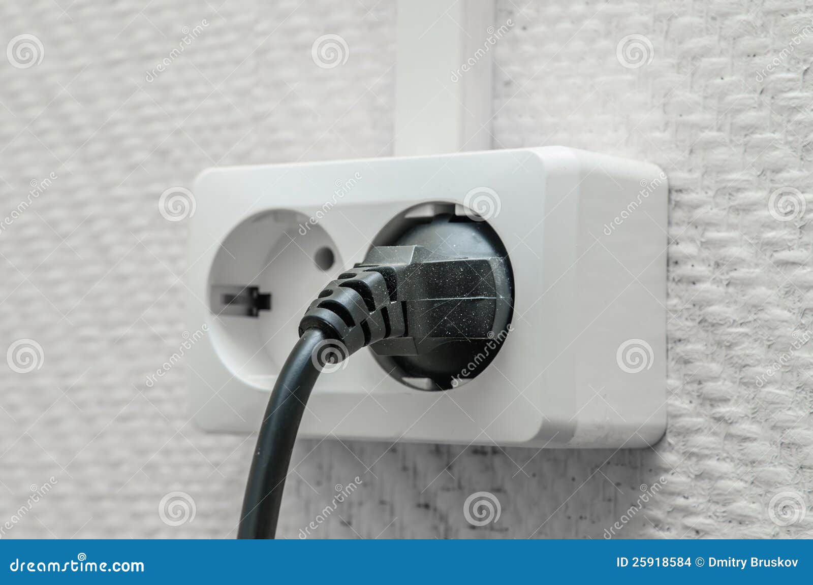 Outlet plug stock photo. Image of simple, rosette, plastic - 25918584