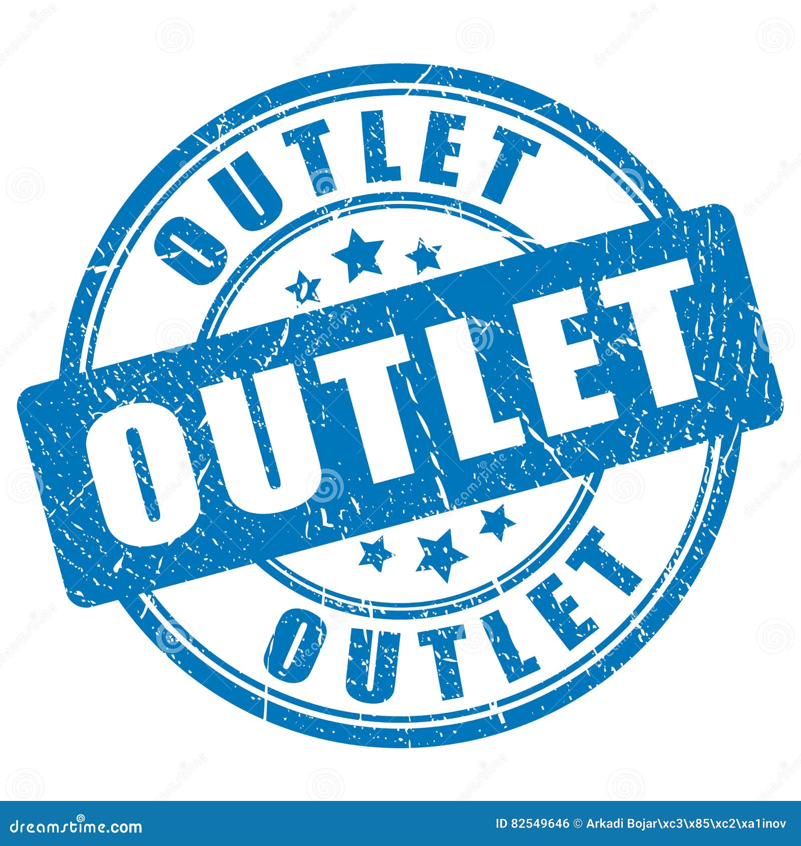 Outlet rubber vector stamp stock vector. Illustration of market - 82549646