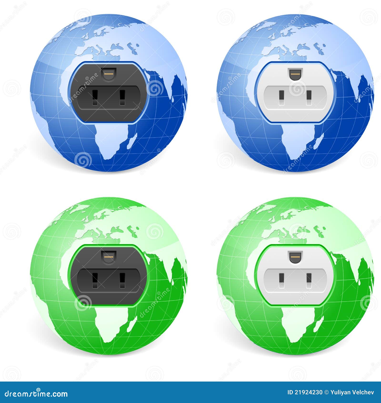 Outlet socket world globe stock vector. Illustration of white - 21924230