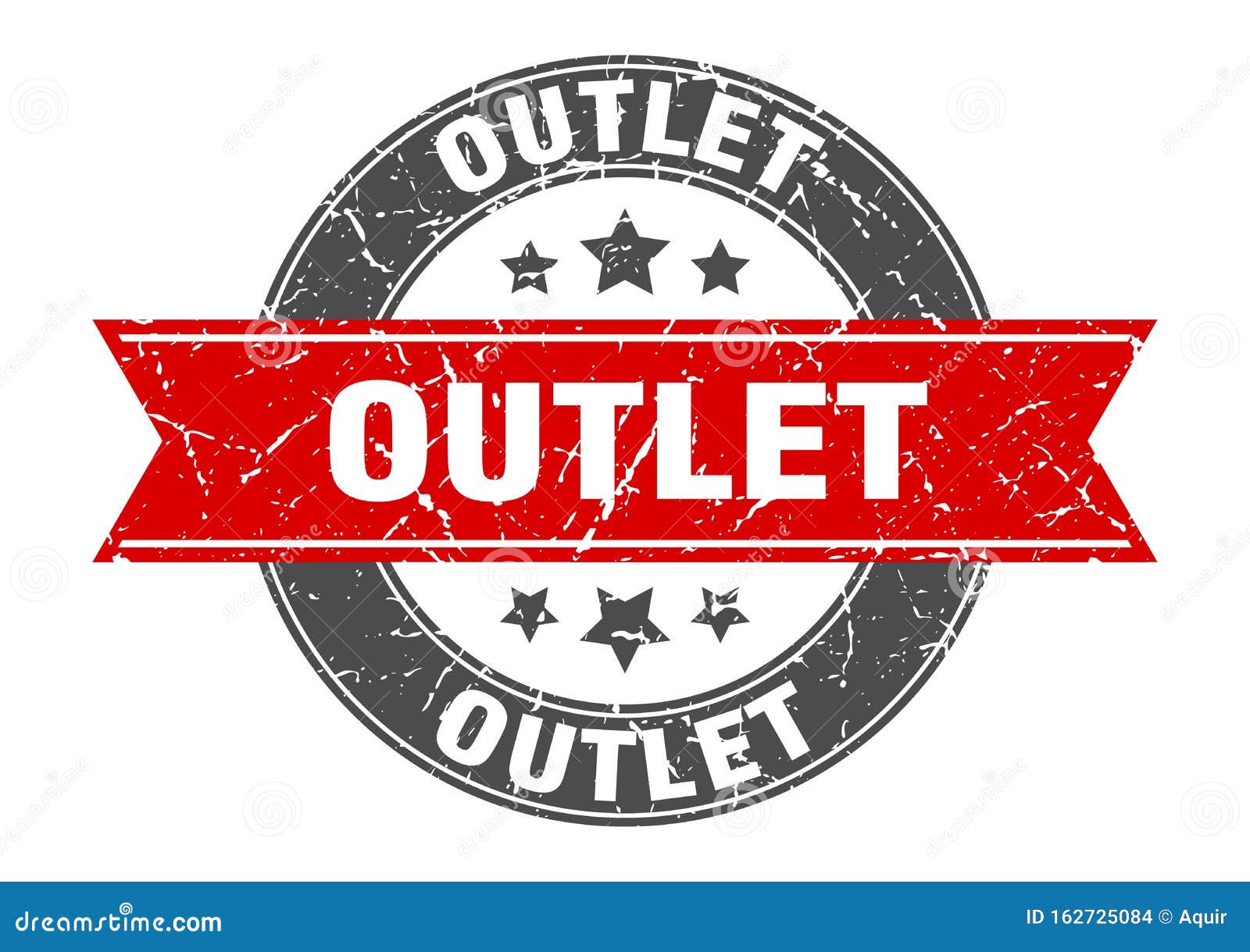 Outlet stamp stock vector. Illustration of template - 162725084