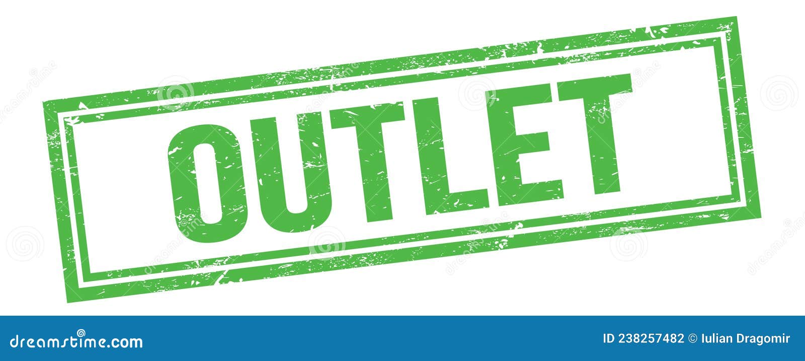 OUTLET Text on Green Grungy Vintage Stamp Stock Illustration ...