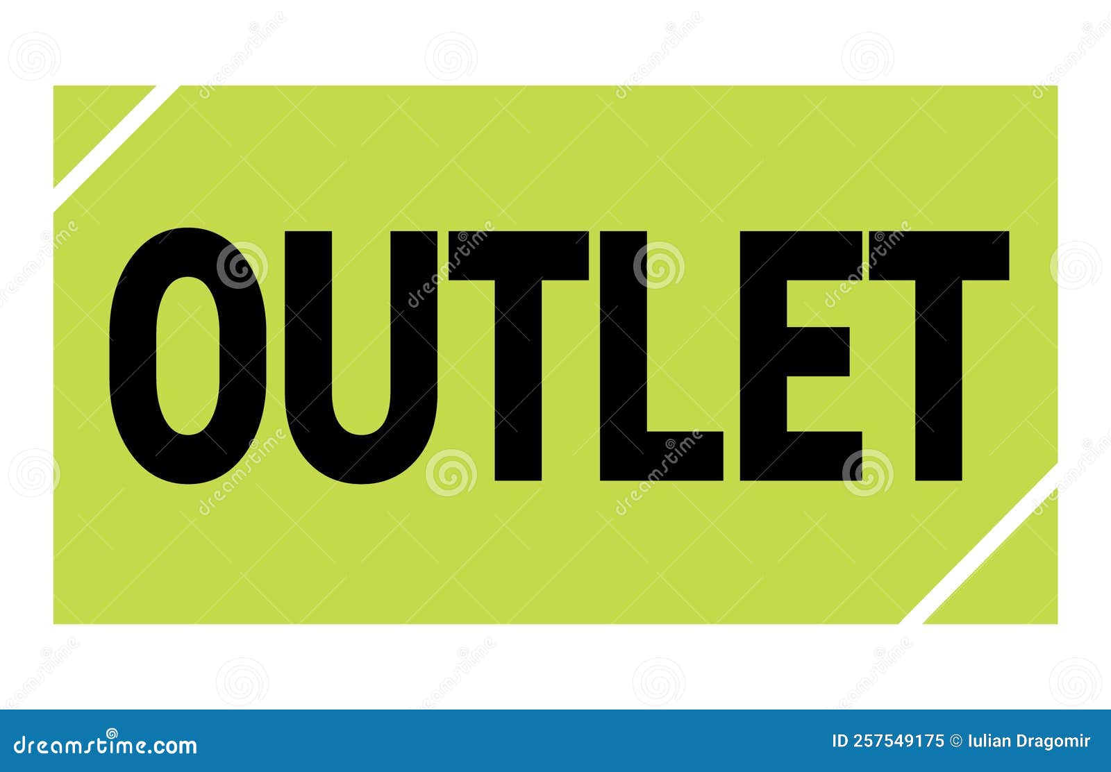 OUTLET Text Written on Green-black Stamp Sign Stock Illustration ...