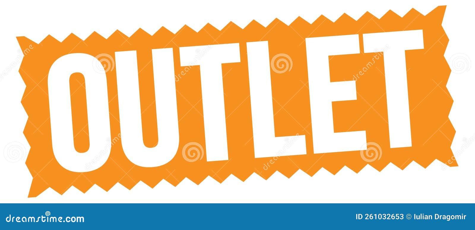 OUTLET Text Written on Orange Stamp Sign Stock Illustration ...