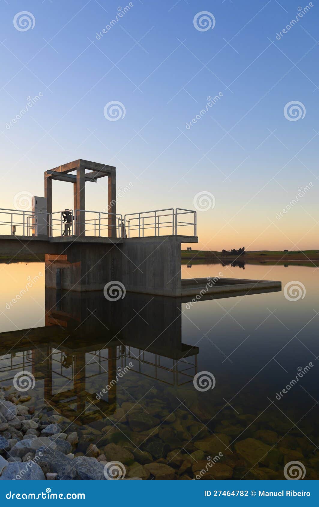 Outlet tower stock photo. Image of reservoir, water, infrastructure ...