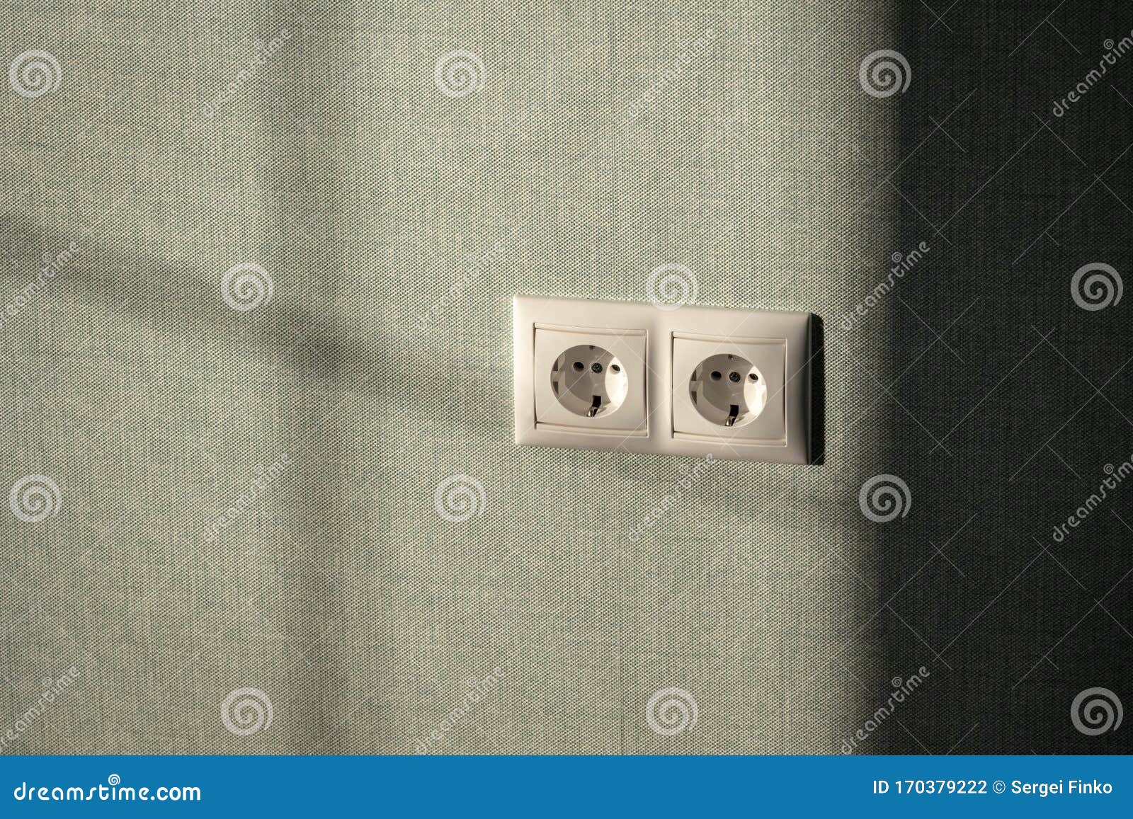 Outlets on the wall stock photo. Image of house, network - 170379222