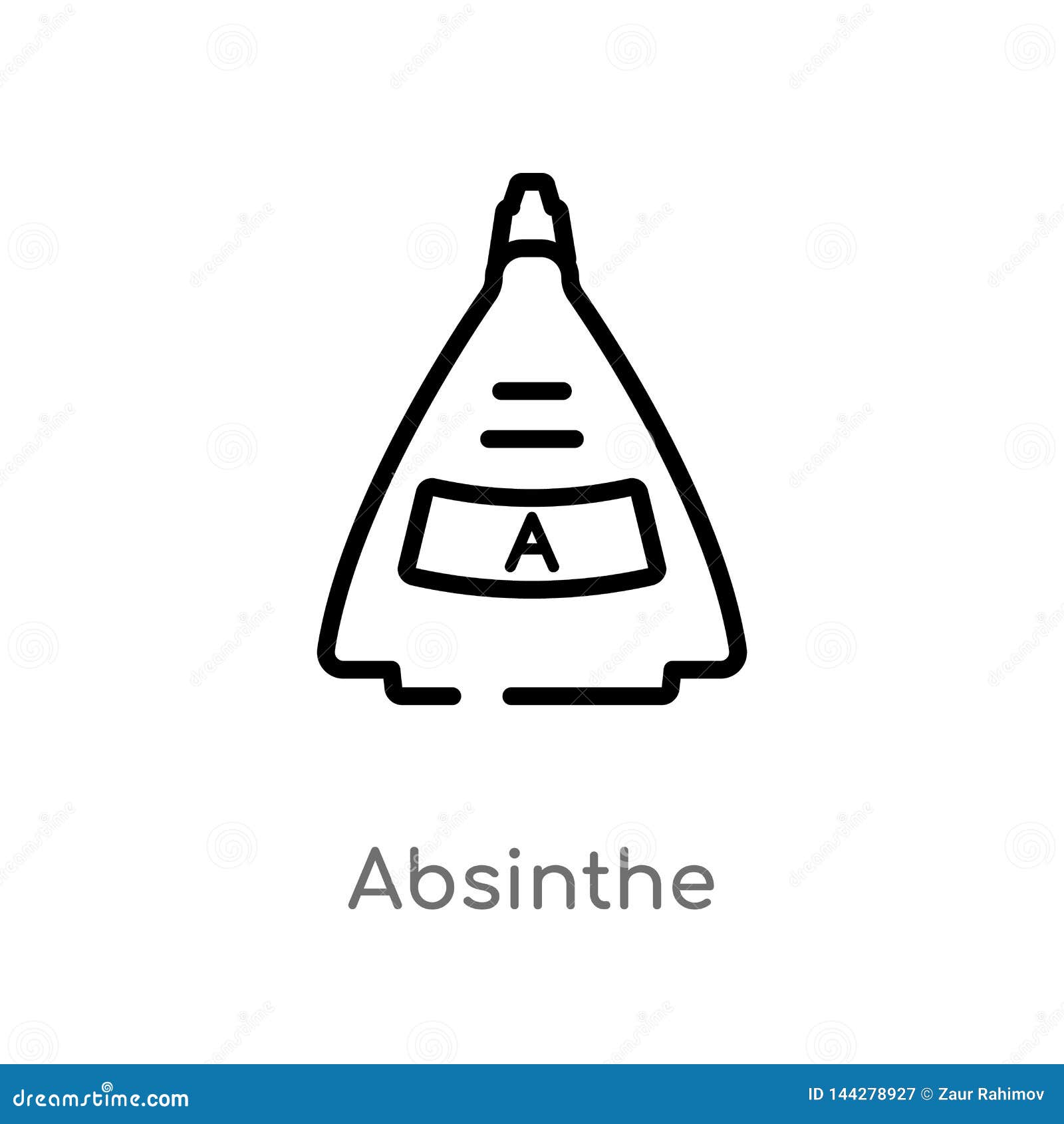 Absinthe Vector Icon On White Background. Flat Vector Absinthe Icon ...