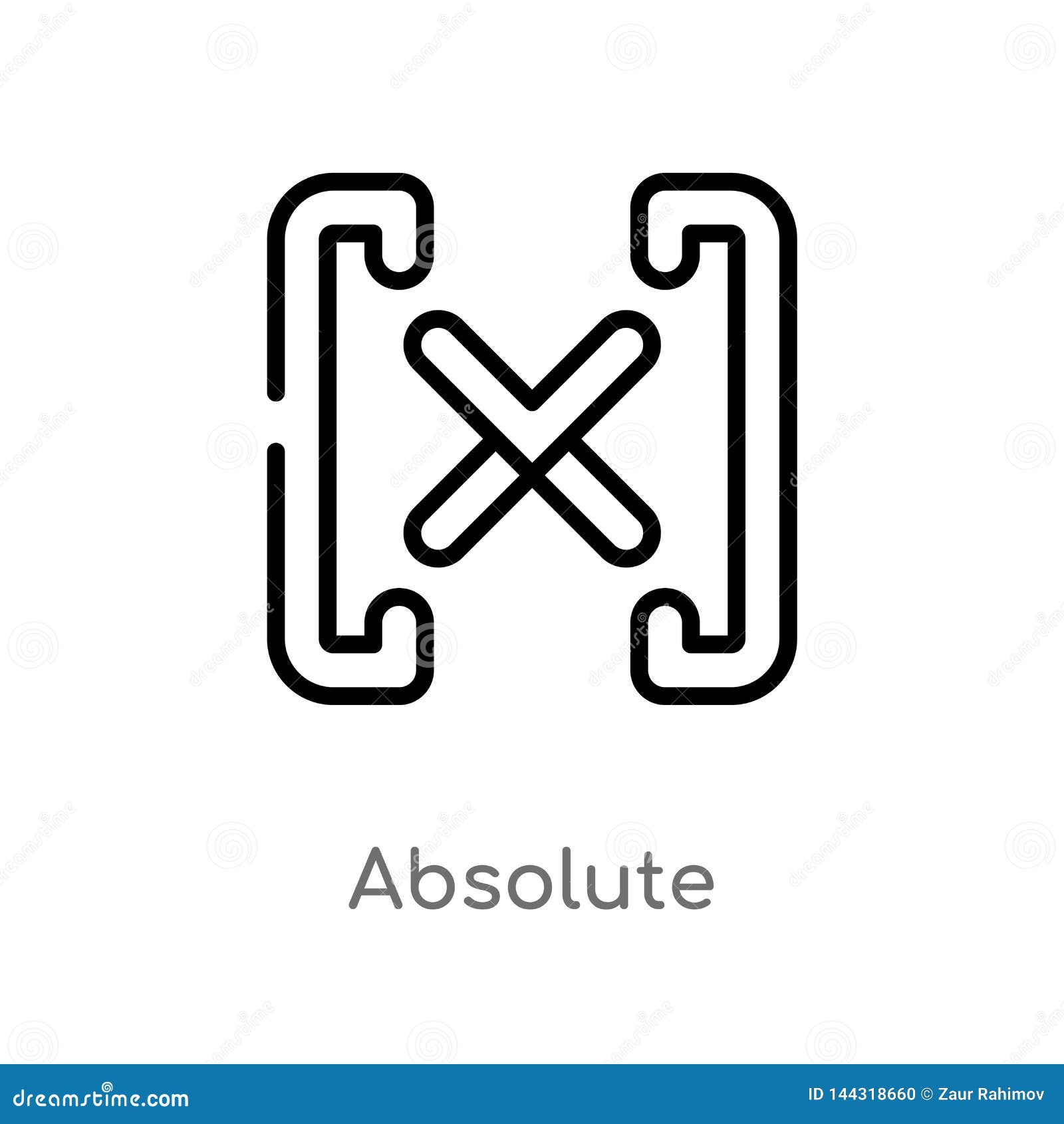 Absolute Concept Icon On White Vector Illustration | CartoonDealer.com ...