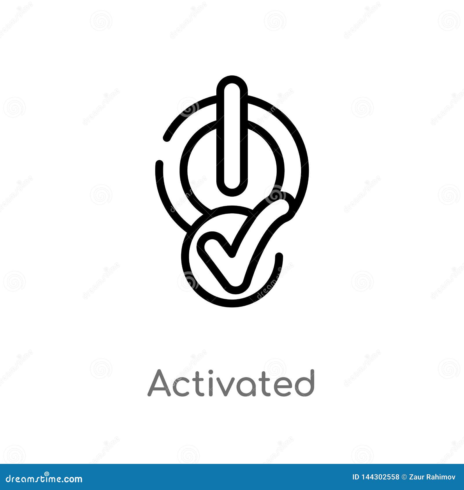 Activated Vector Icon Isolated On Transparent Background, Linear ...