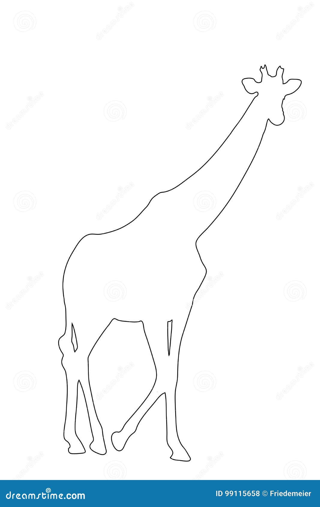 Outline of an African Giraffe Stock Vector - Illustration of cutout ... Outline of an African Giraffe Stock Vector - Illustration of cutout ...