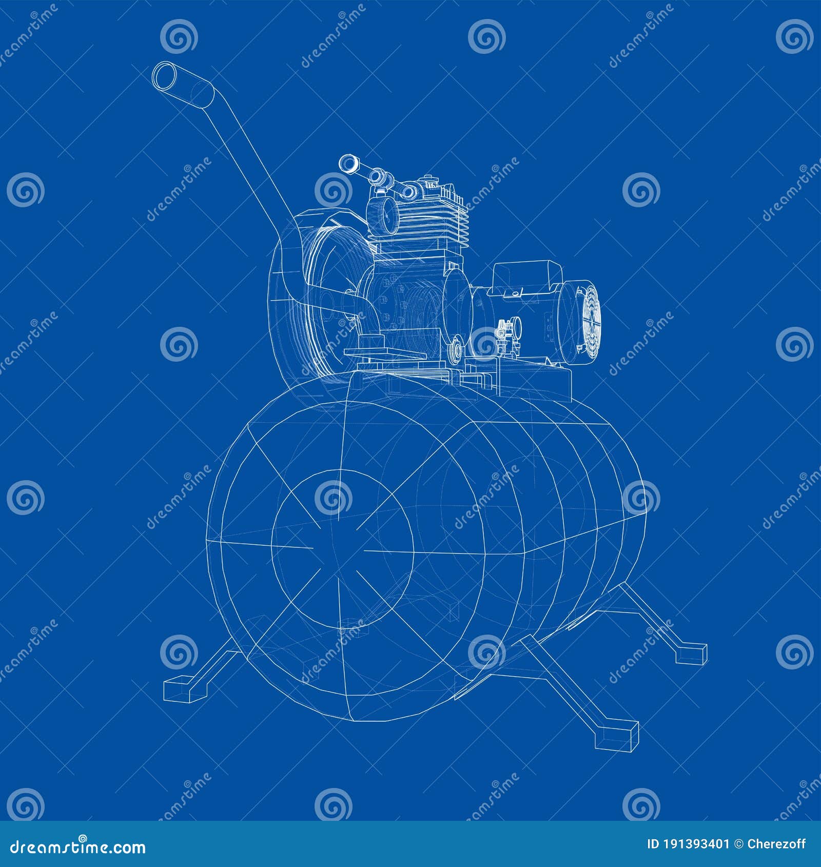 Outline Air compressor stock illustration. Illustration of graphic ...
