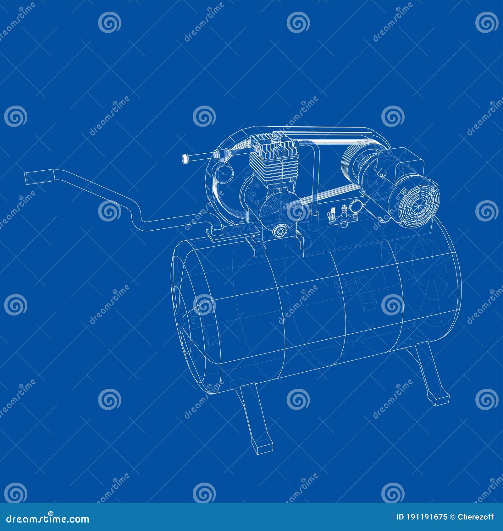 Outline Air compressor stock illustration. Illustration of compression ...