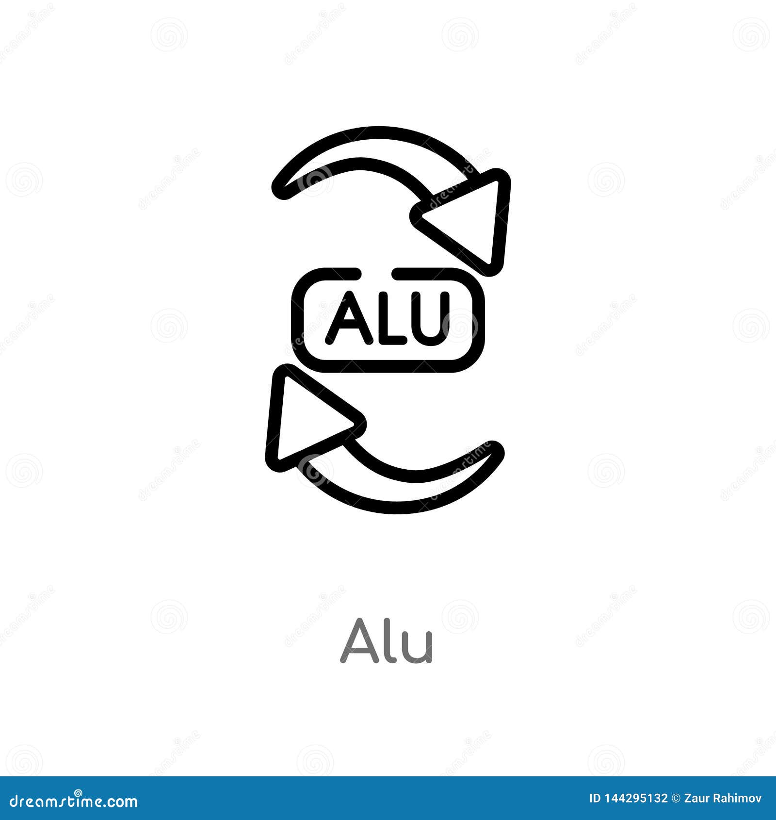 Outline Alu Vector Icon. Isolated Black Simple Line Element ...