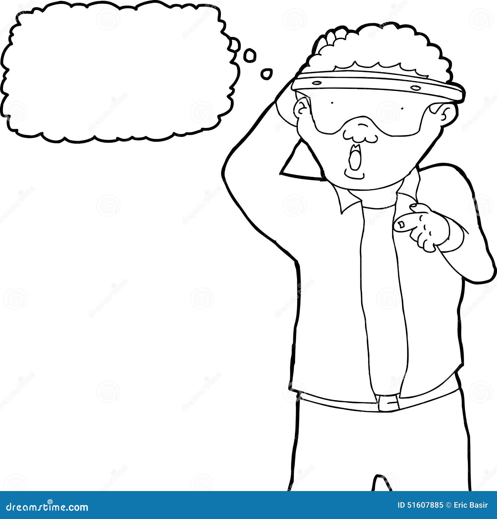 Outline of Amazed Man stock illustration. Illustration of amazed - 51607885