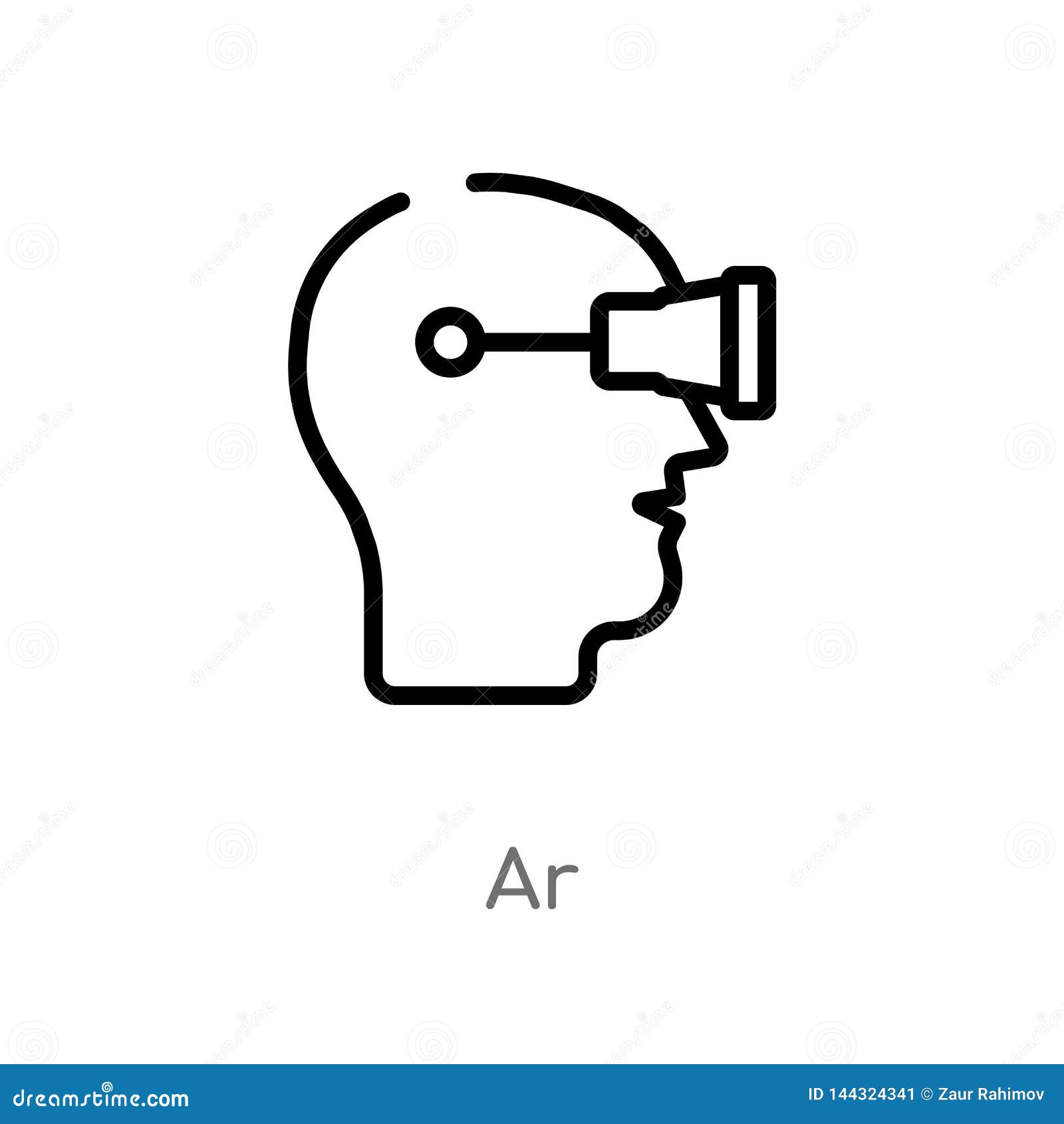 Outline Ar Vector Icon. Isolated Black Simple Line Element Illustration ...