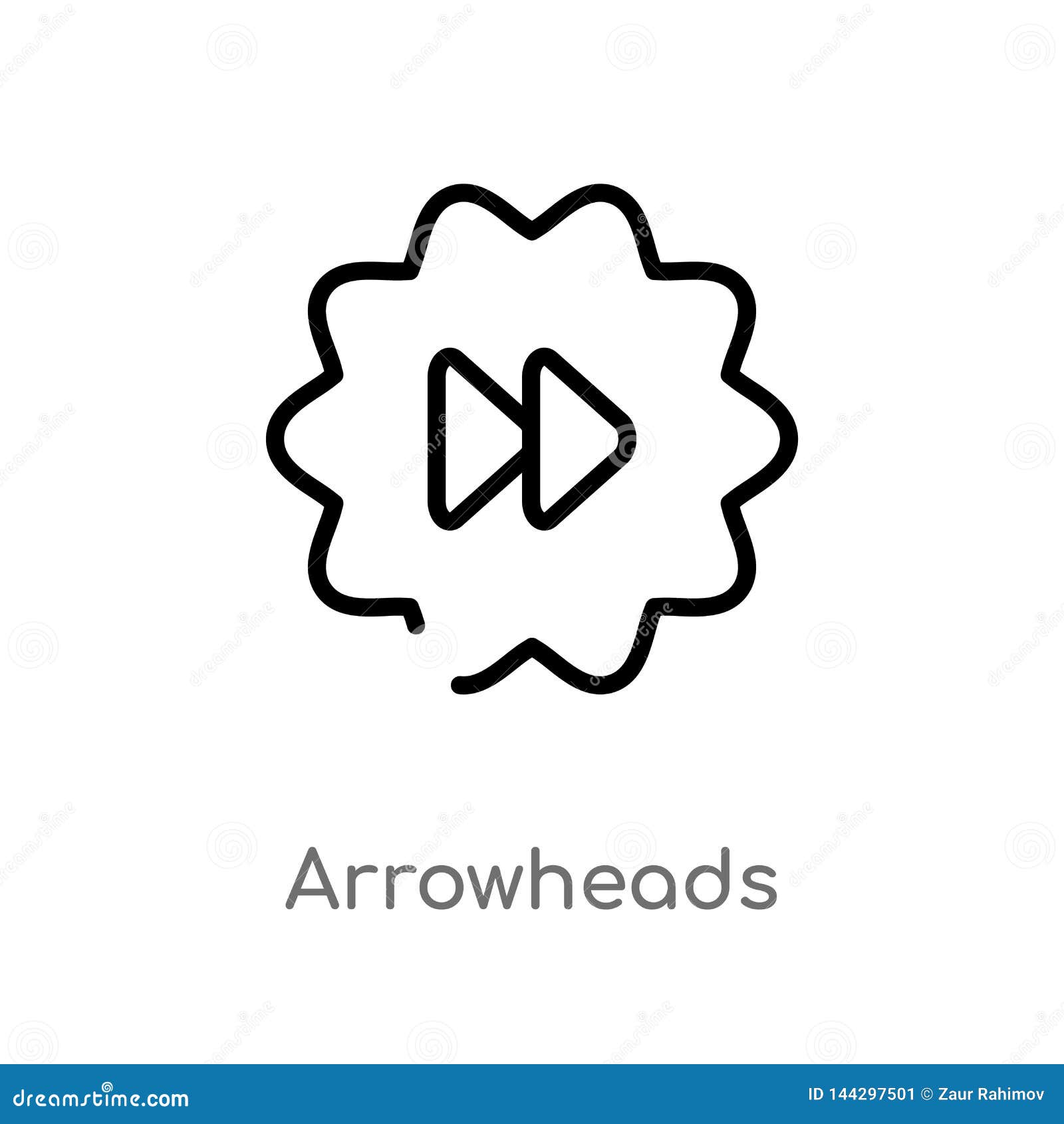 Arrowheads Icon In Different Style Vector Illustration. Two Colored And ...