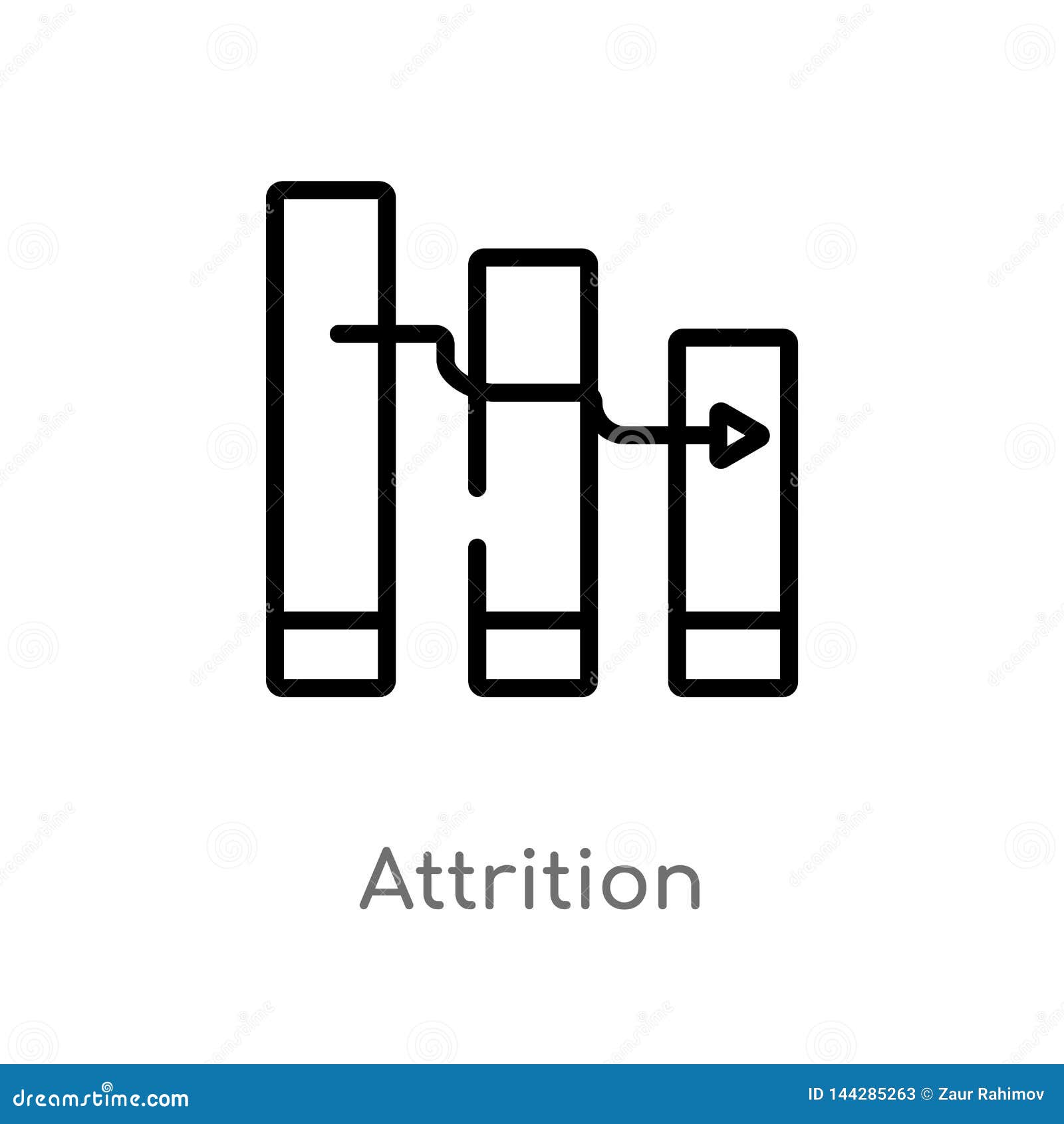 Attrition Icon On White Background. Simple Element Illustration From ...