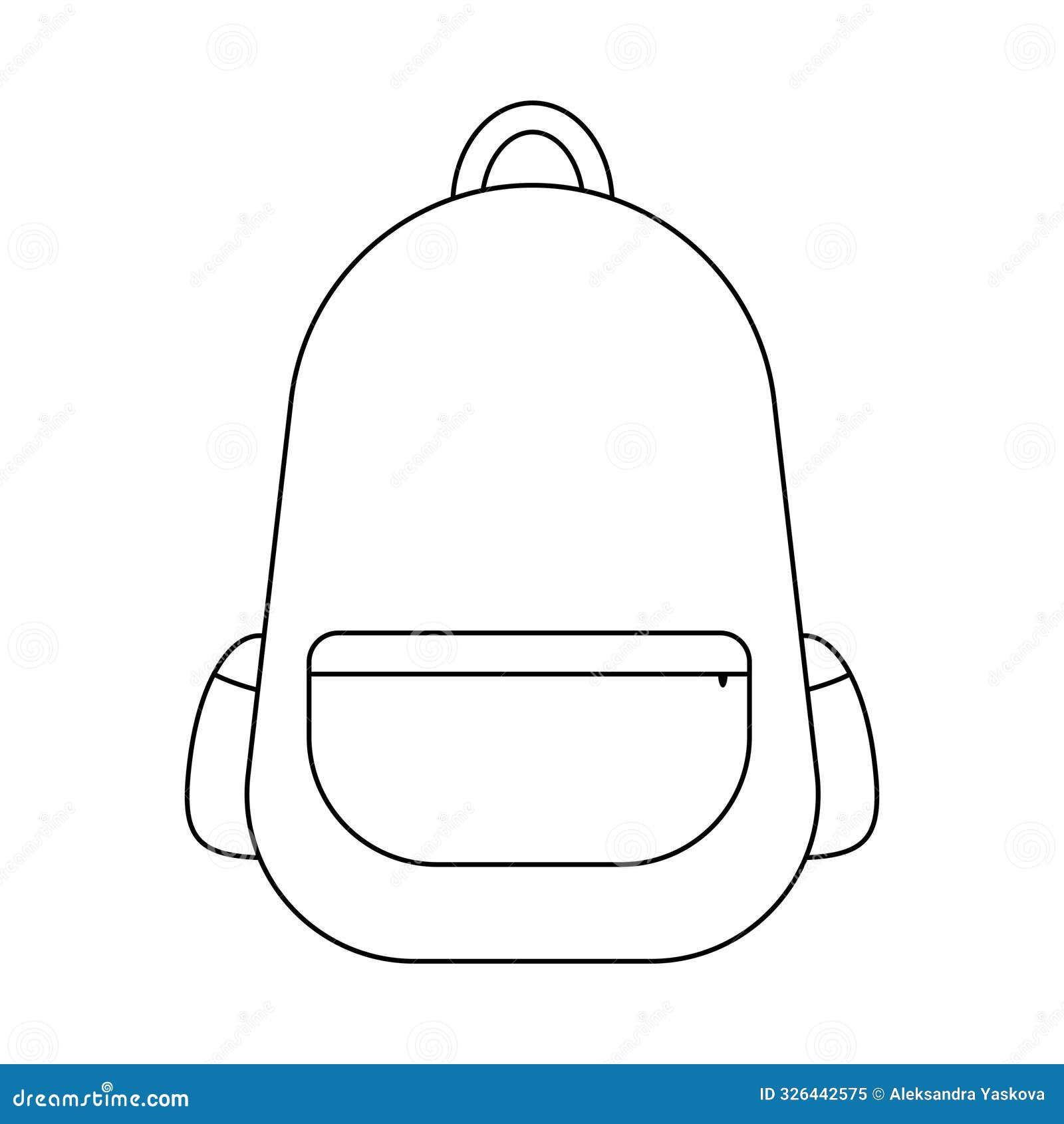 Outline Backpack Travel Hiking Equipment Camping Vector Illustration ...