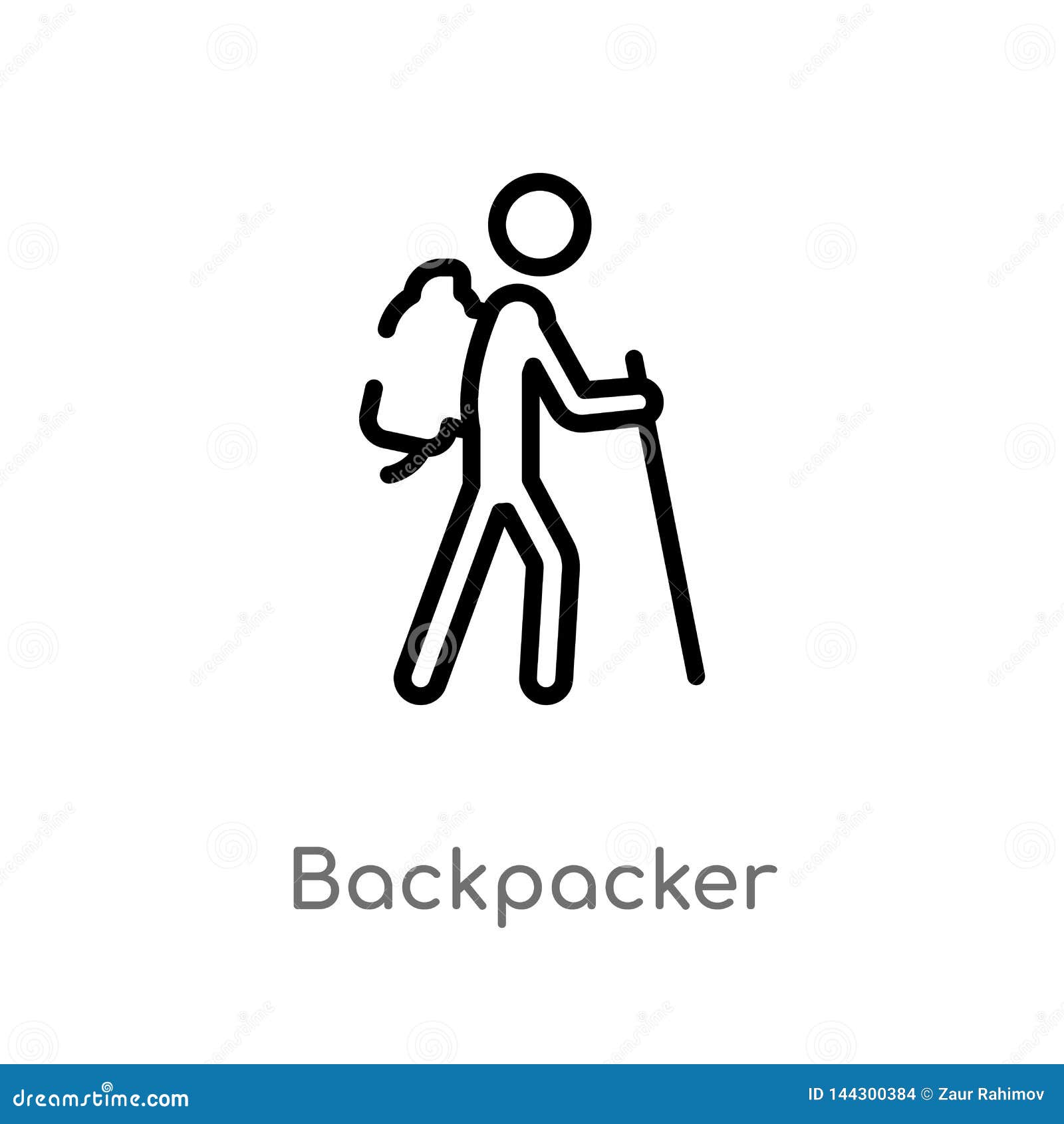 Backpacker. Vector Silhouette | CartoonDealer.com #70243985