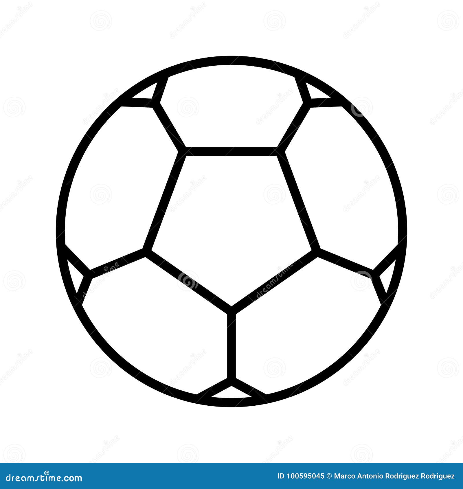 Outline of a ball stock vector. Illustration of kick - 100595045