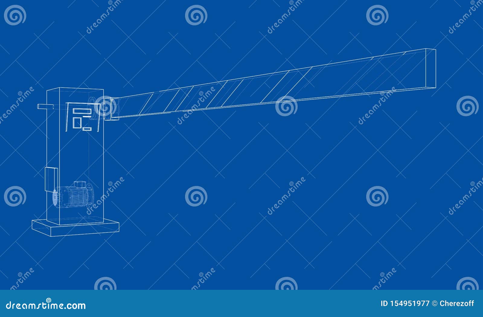 Outline Barrier Gate. Vector Stock Vector - Illustration of outline ...