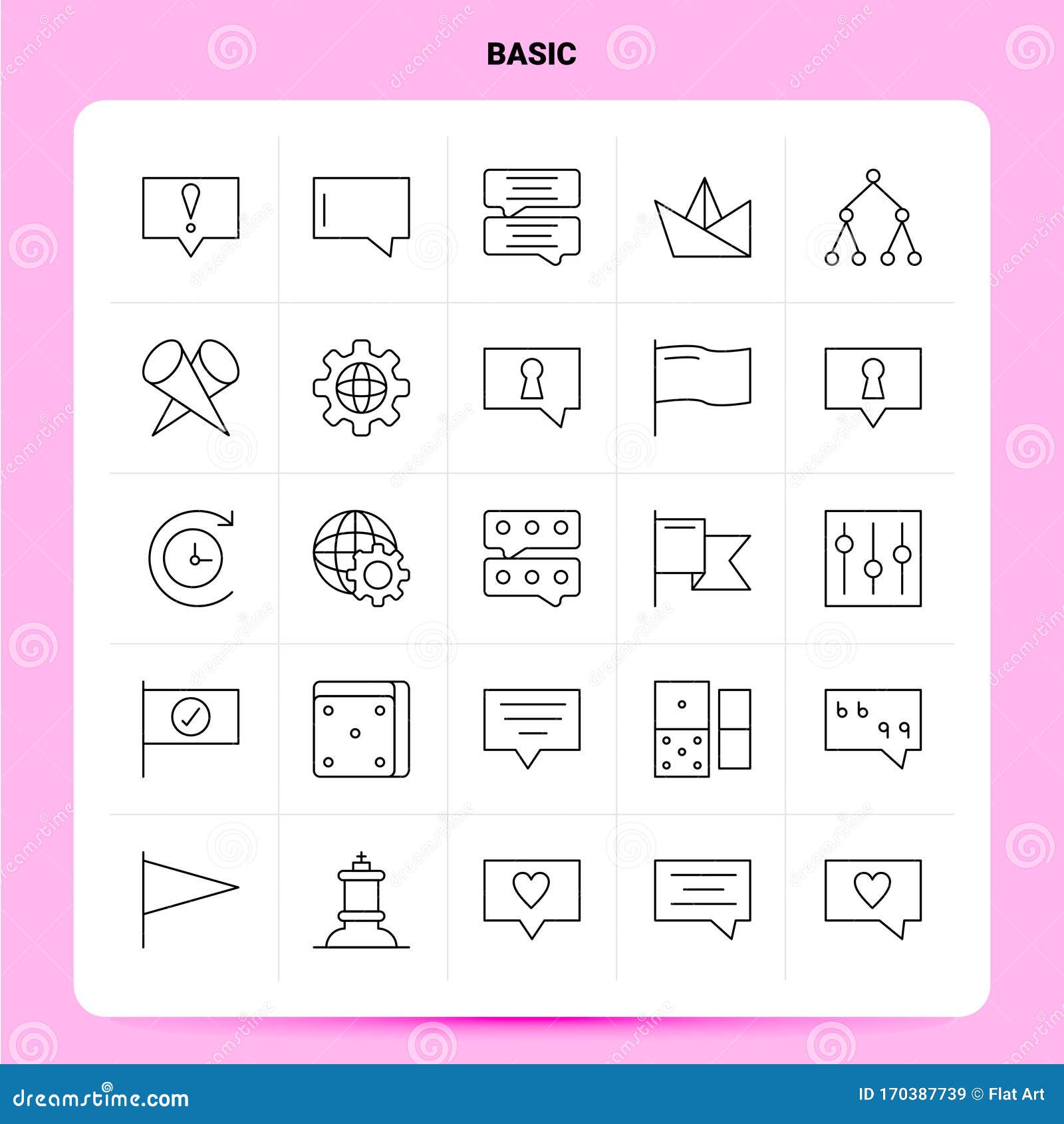 OutLine 25 Basic Icon Set. Vector Line Style Design Black Icons Set ...