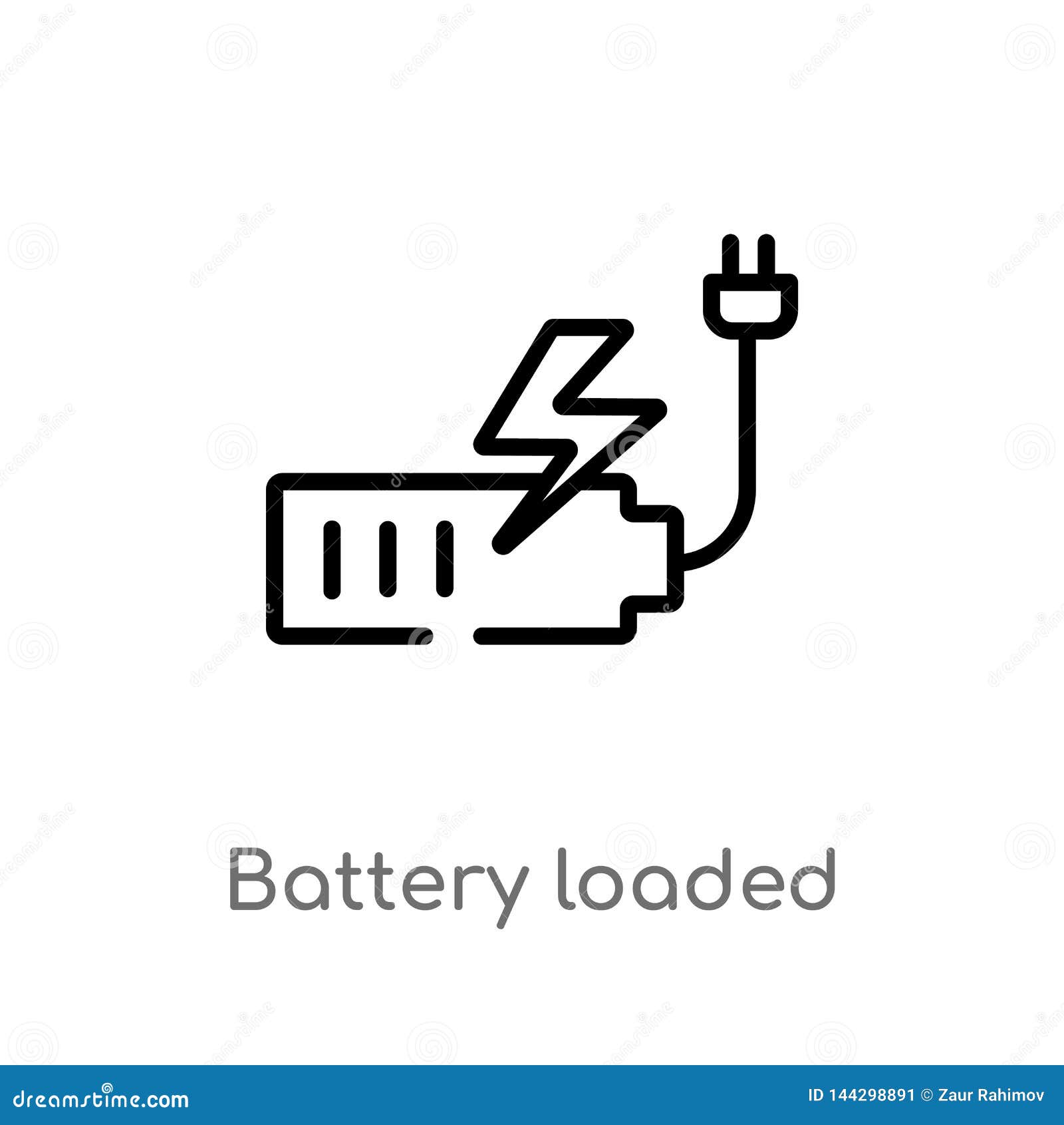Battery Loaded Vector Icon On White Background. Flat Vector Battery ...