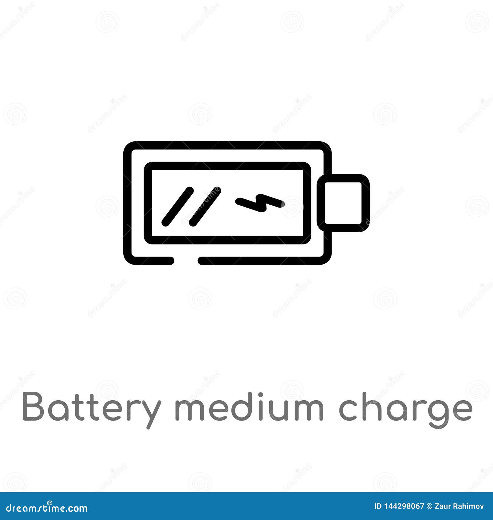 Battery Medium Charge Icon On White Background. Simple Element ...