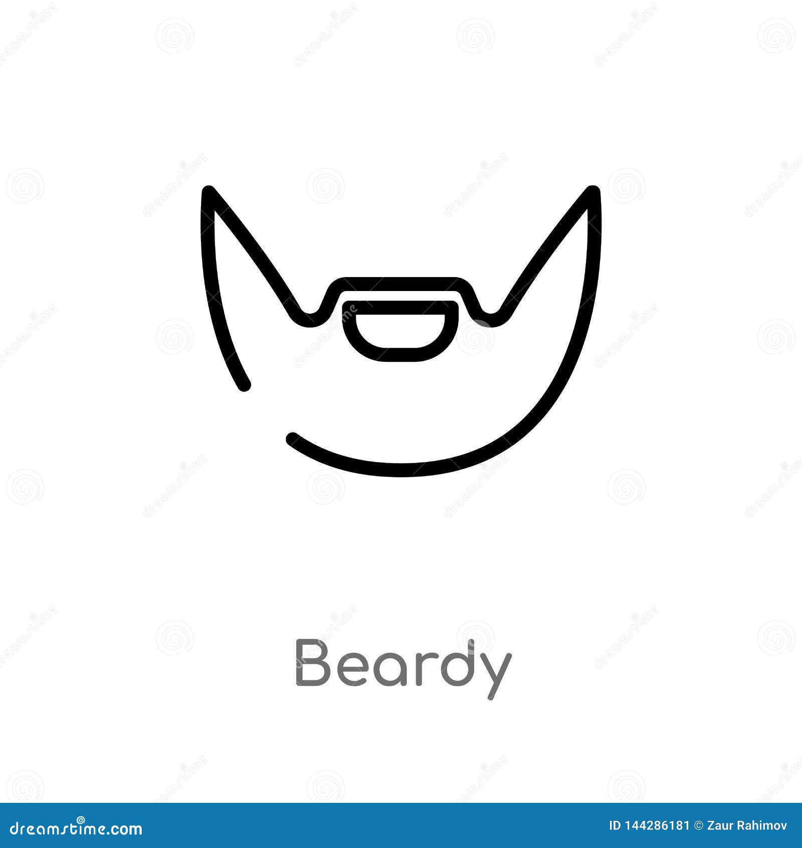 Beardy Isolated Icon. Simple Element Illustration From Hygiene Concept ...