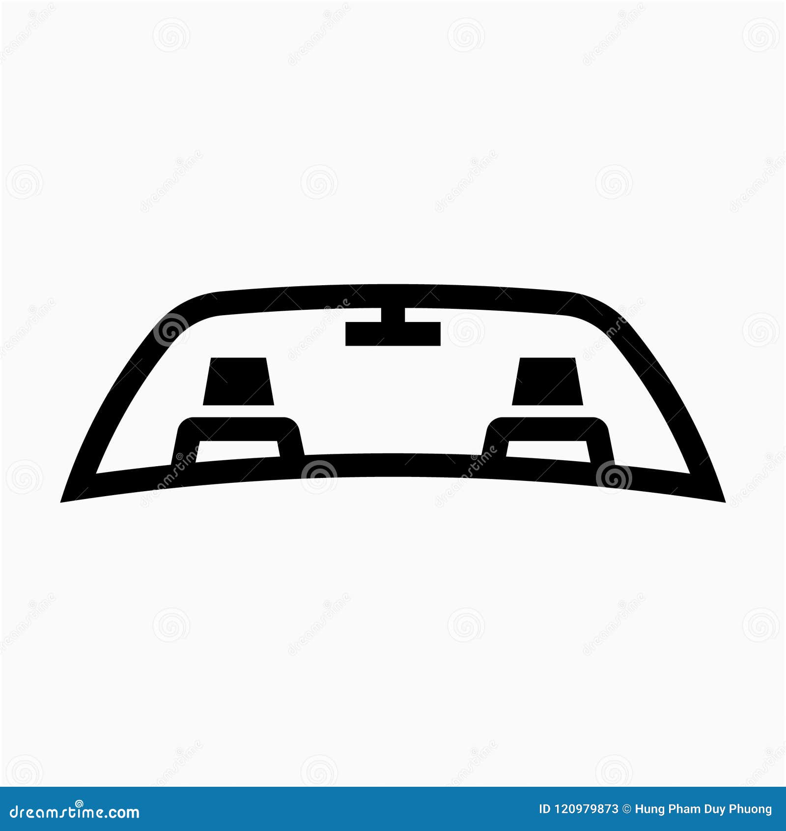 Outline Beautiful Automobile Windshield Vector Icon Stock Vector ...