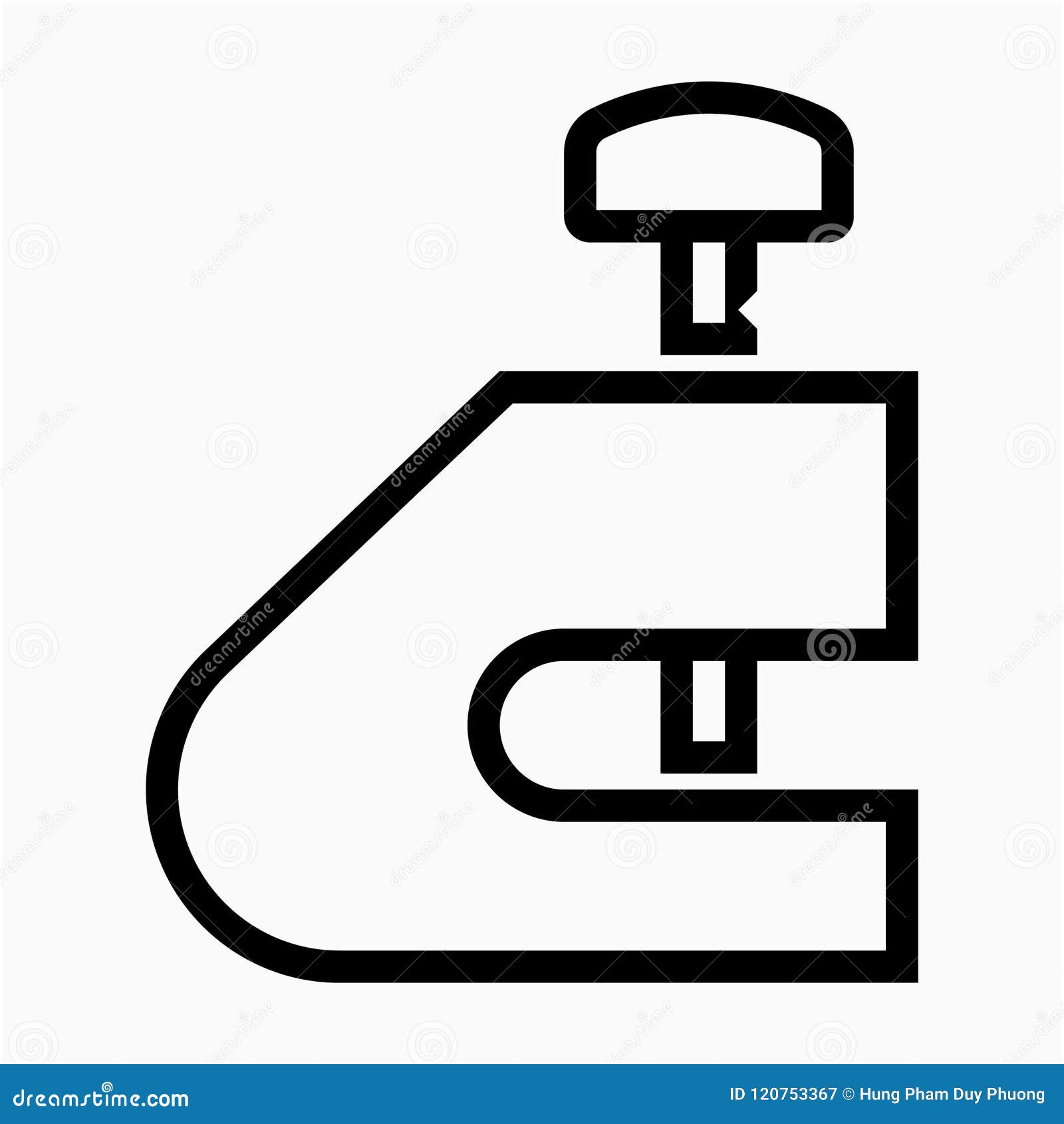 Outline Beautiful Disc Lock Vector Icon Stock Illustration ...