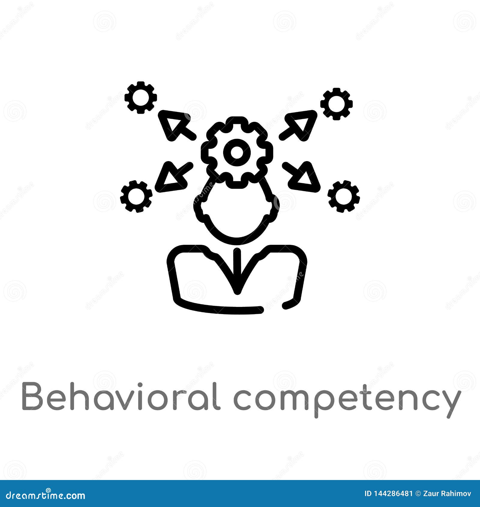 Behavioral Competency Icon On White Background. Simple Element ...