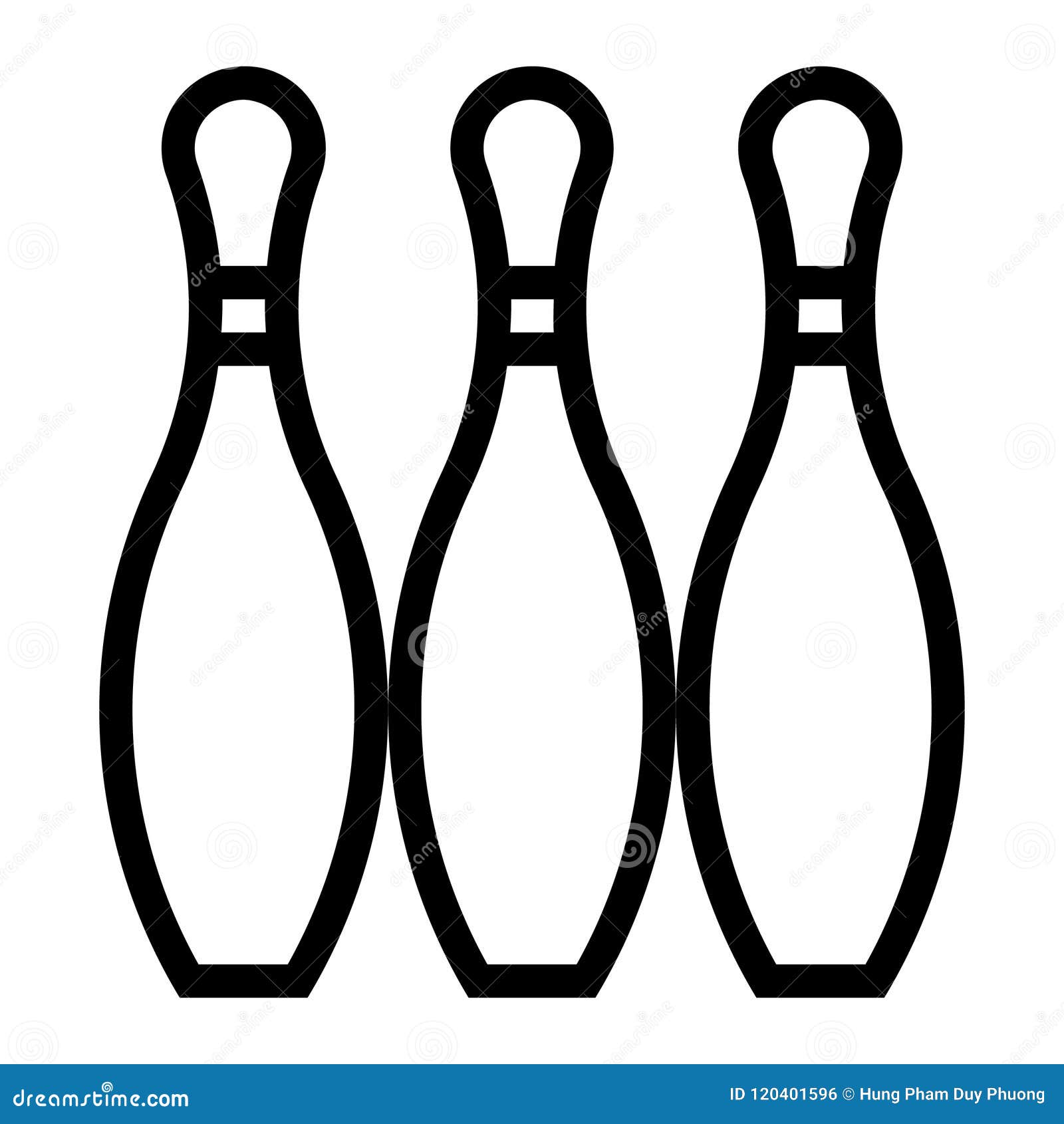 Outline Beutiful Vector Ten Pins Icon Stock Vector - Illustration of ...