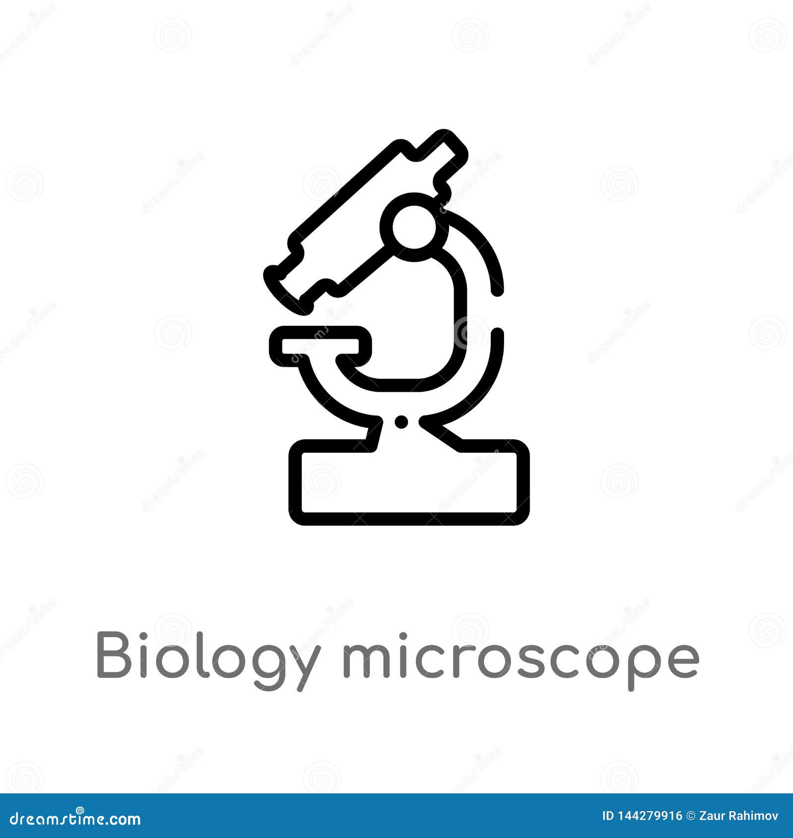 Biology Microscope Icon Vector Isolated On White Background, Biology ...