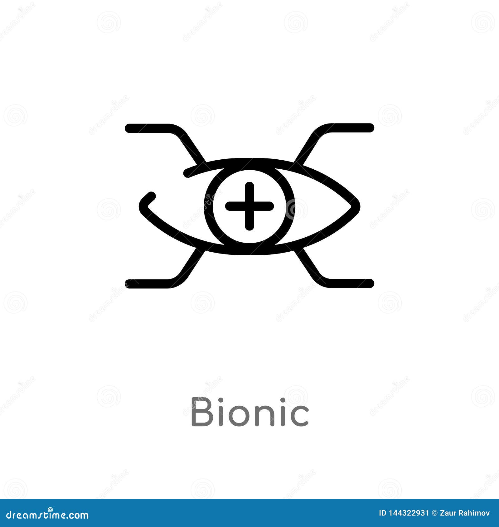 Bionic Vector Icon Isolated On Transparent Background, Linear Bi ...