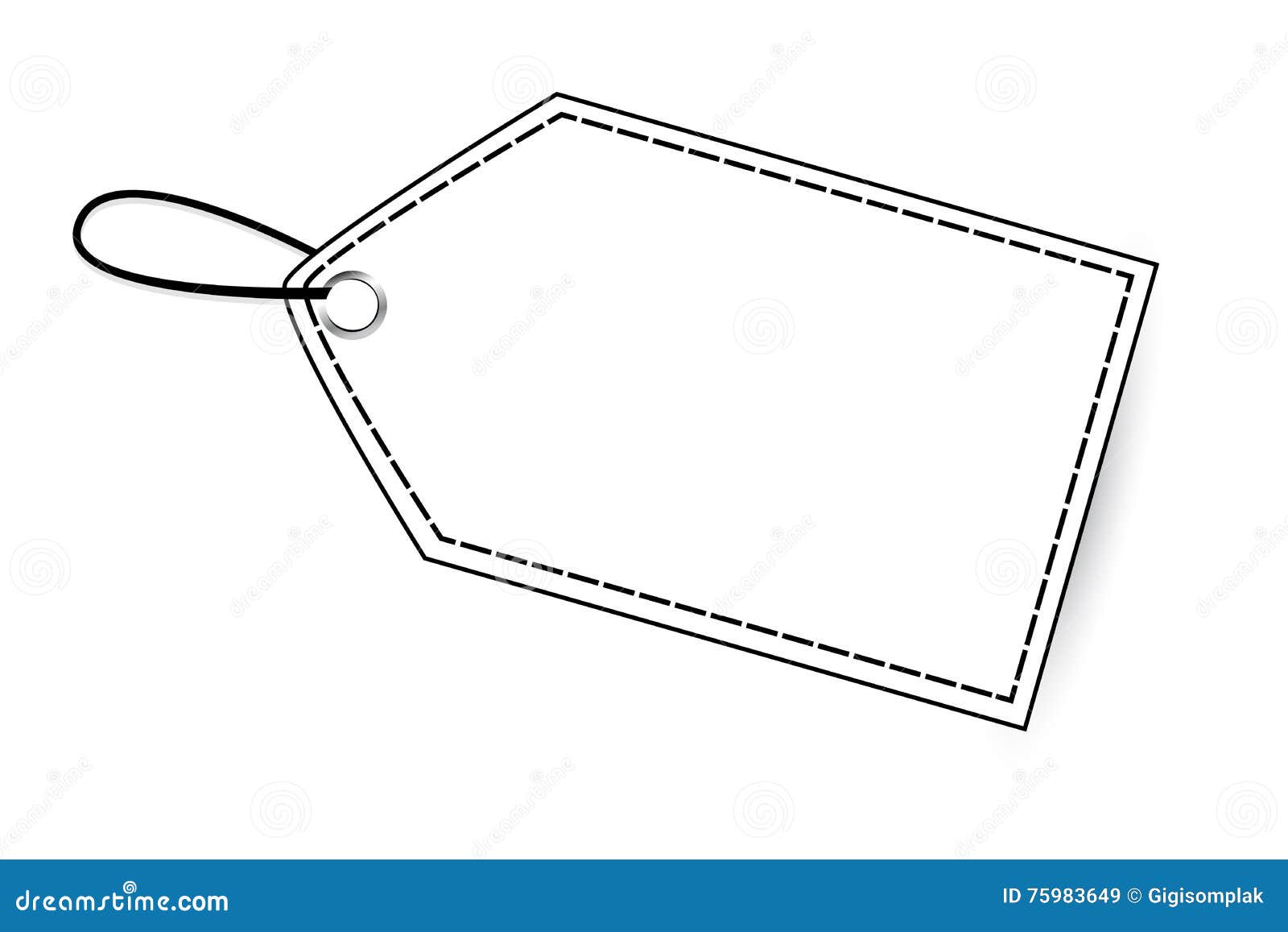 Outline Blank Tag, Isolated on White Stock Vector - Illustration of ...
