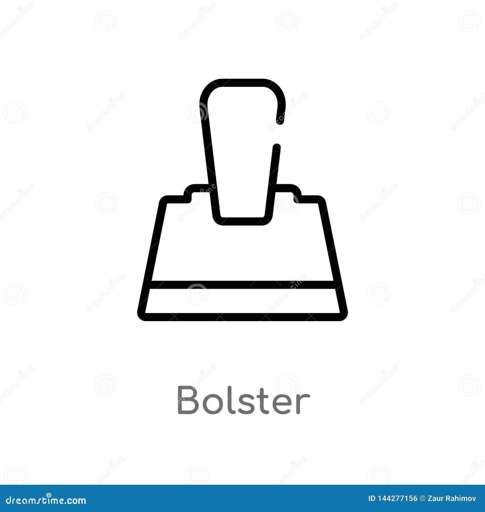 Outline Bolster Vector Icon. Isolated Black Simple Line Element ...