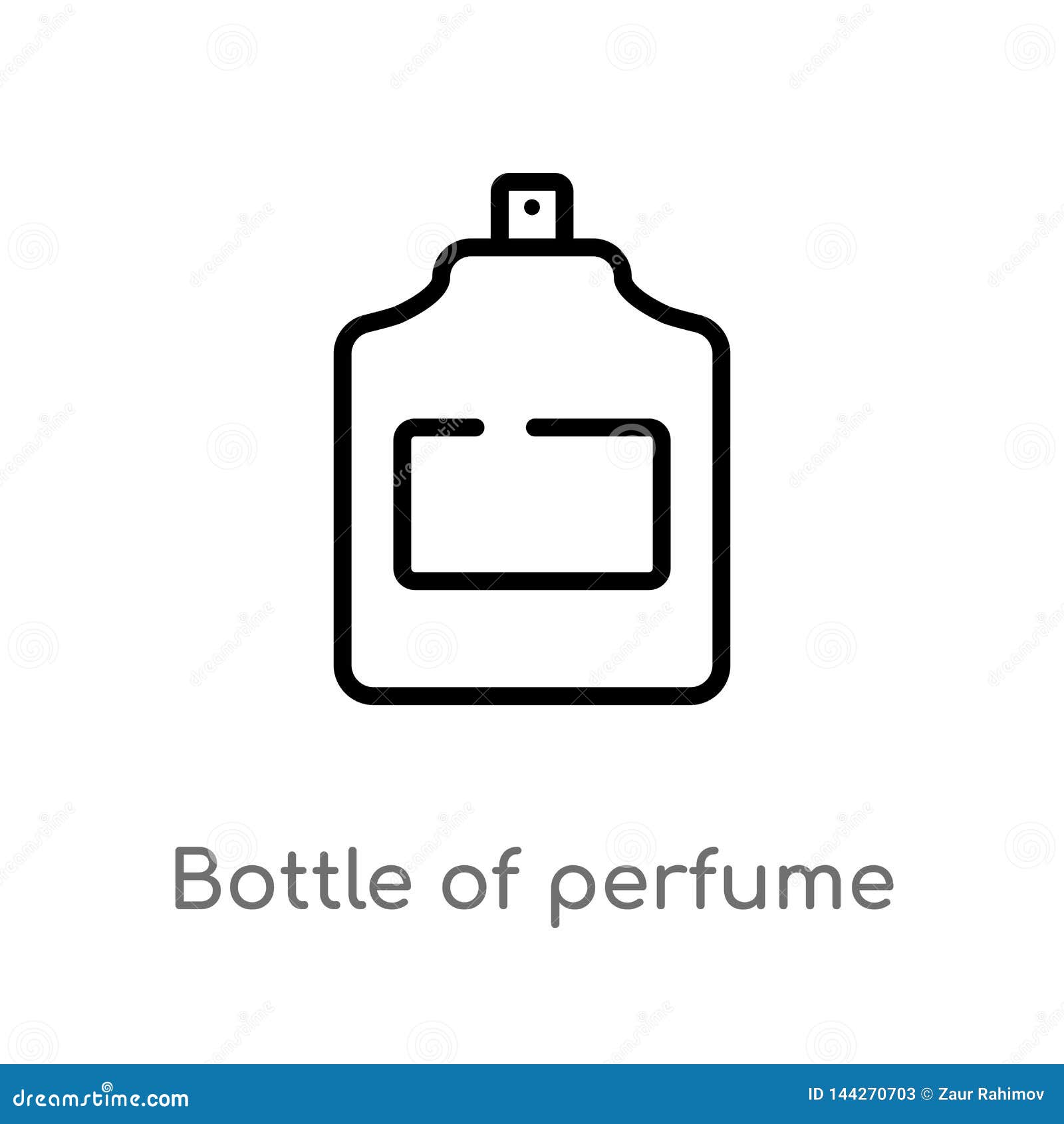 Outline Bottle Of Perfume Vector Icon Isolated Black Simple Line Element Illustration From Art